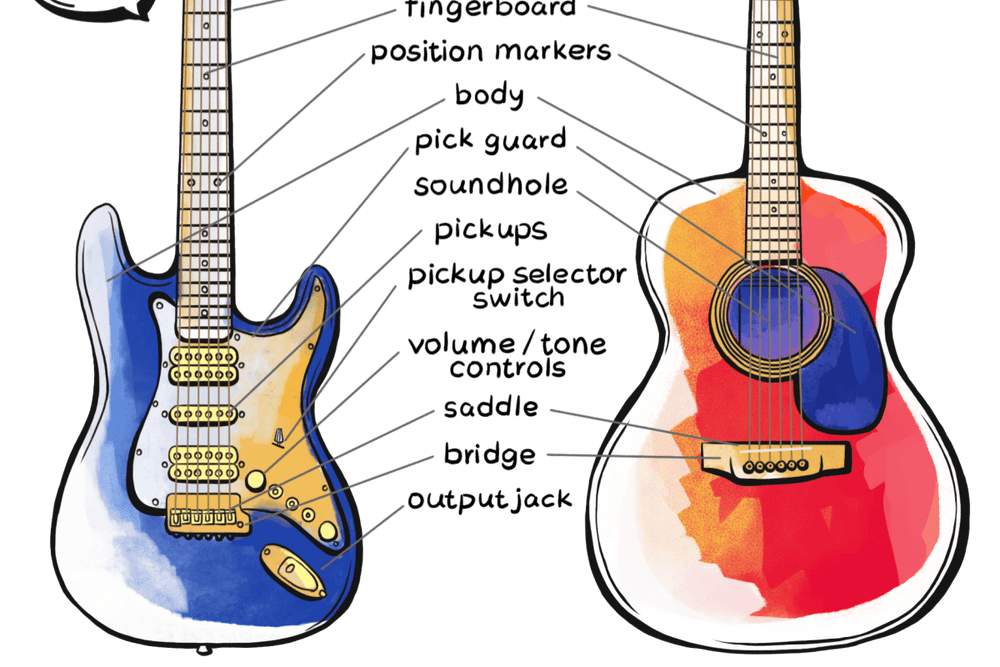 Guitar Anatomy 101 - What are Different Parts of A Guitar Called?