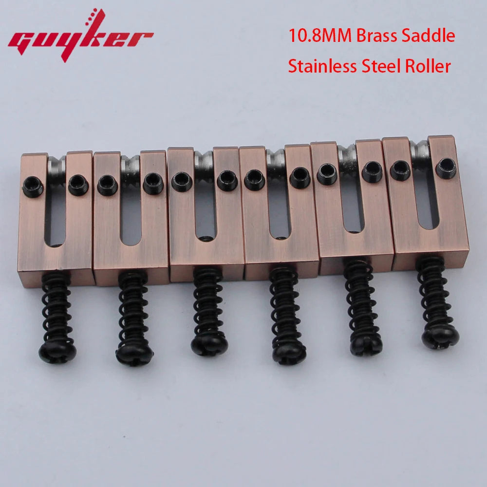 Brass Bridge Saddles For Fender Strat & Tele Electric Guitar