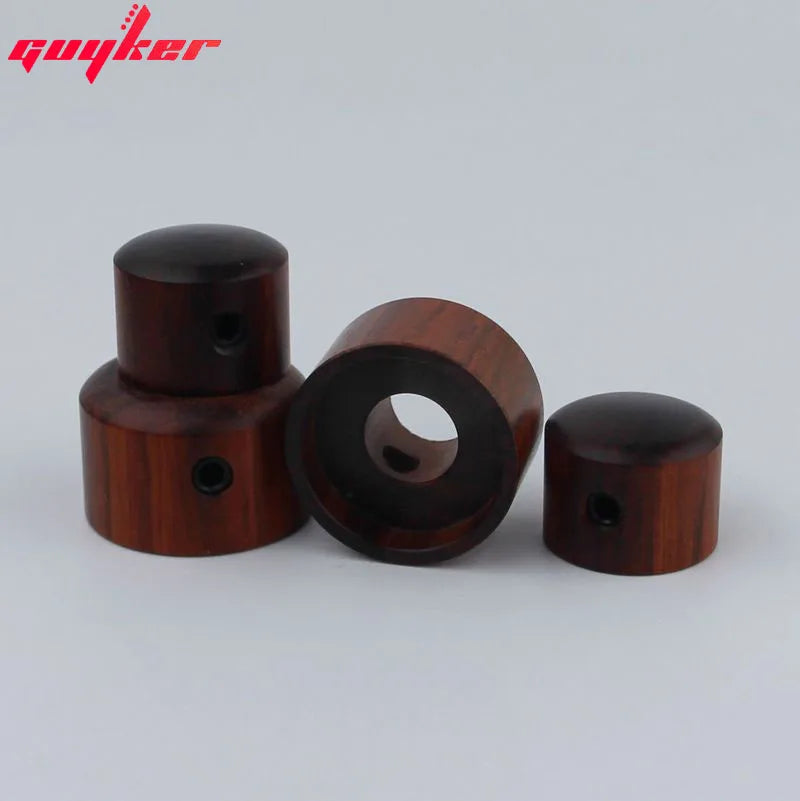 WK006 2 Pcs GUYKER Red sandalwood/Ebony Stacked Potentiometer Knob for