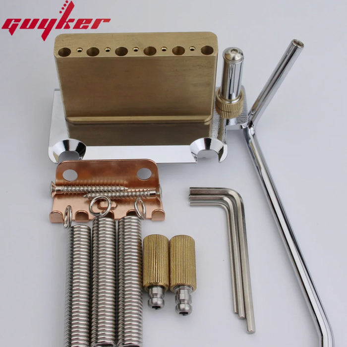 2-Point Fixed Tremolo Bridge 10.8mm Spacing Brass Block | Guyker