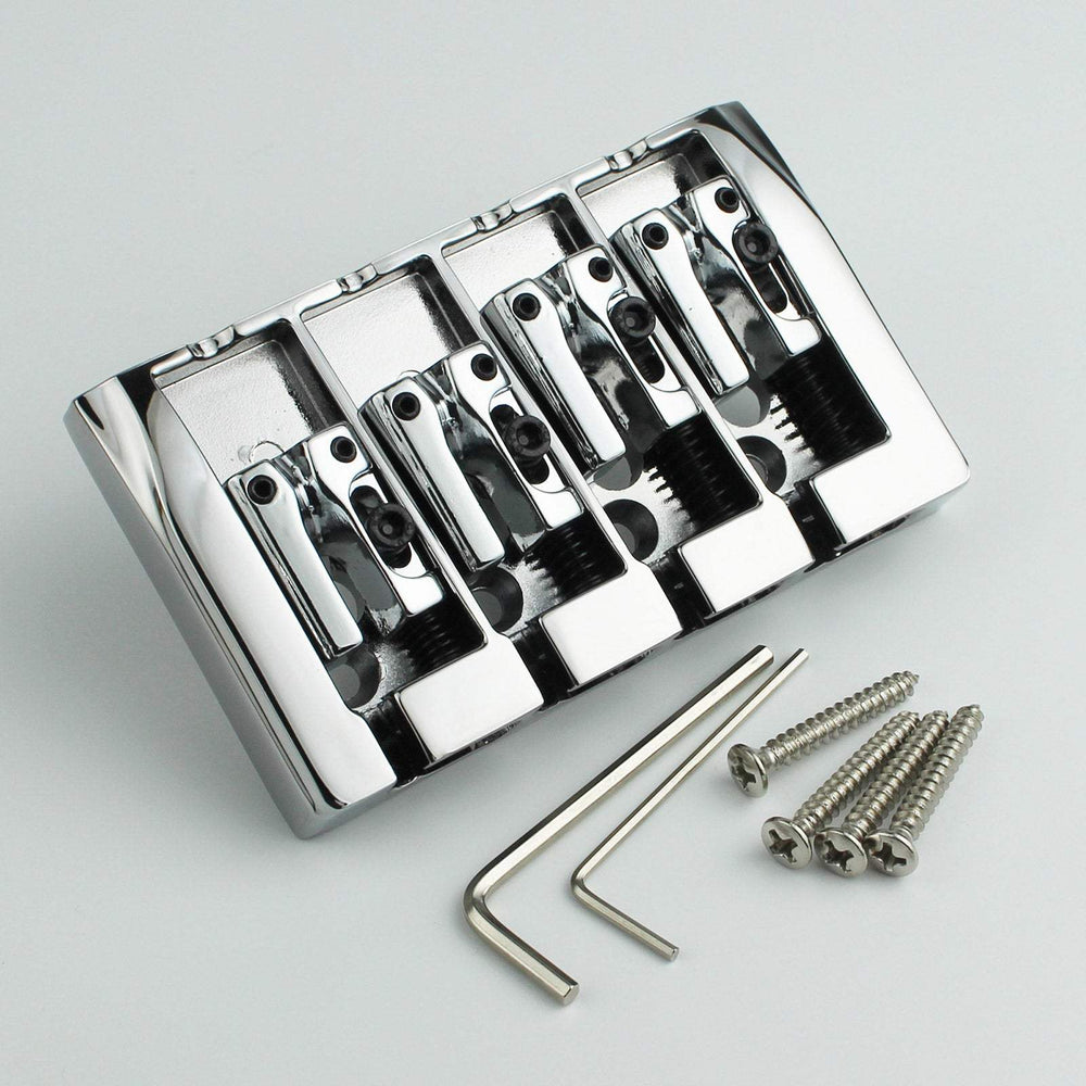 Guyker GB404 4-String Bass Bridge Dual Load 19mm Zinc Alloy