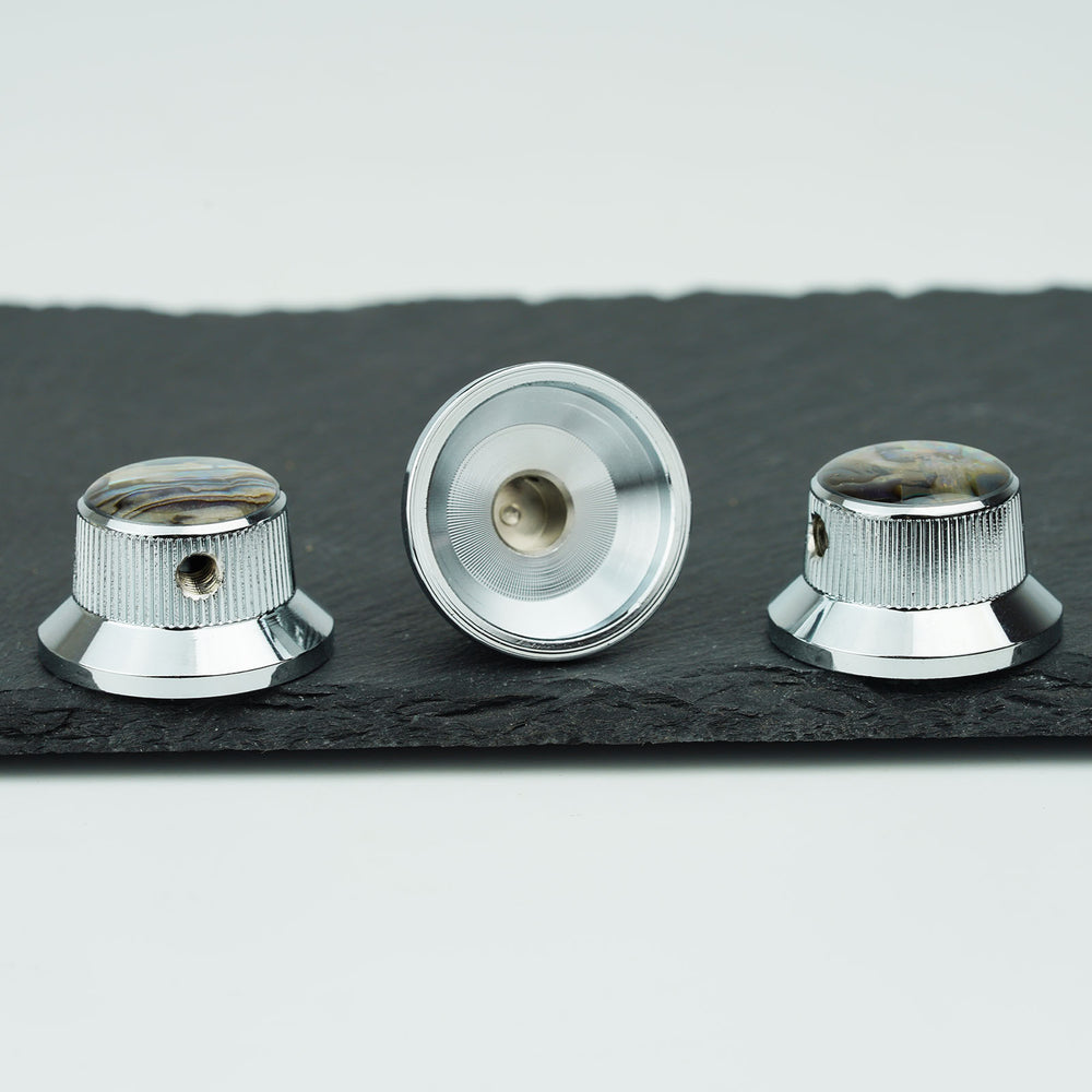 Guyker CKB019C 6.3mm Aluminum Control Knobs with Abalone Shell Top