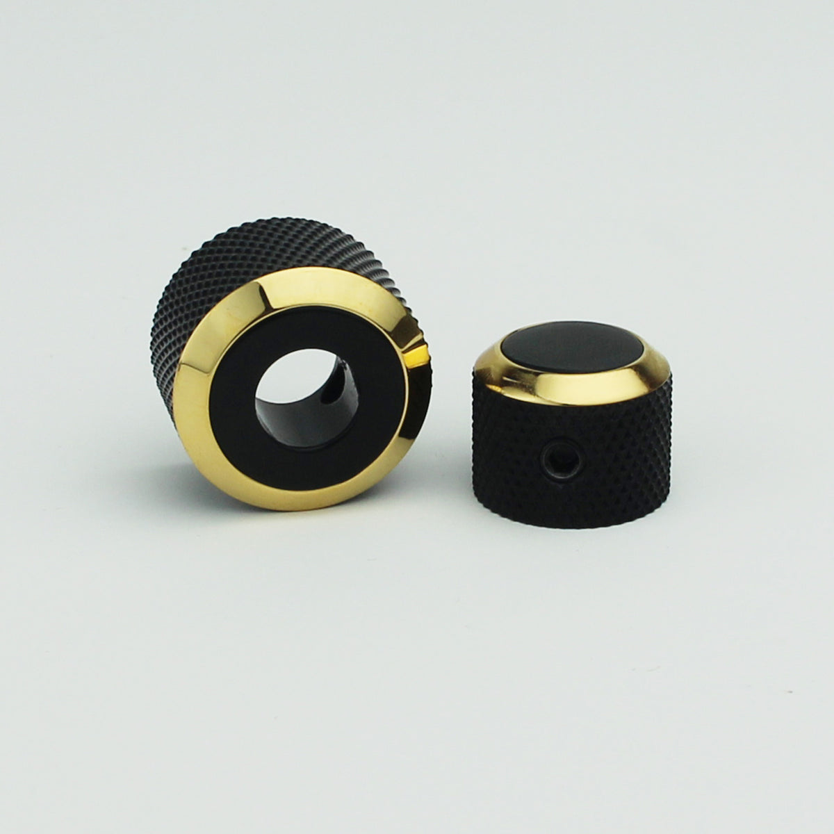 Dual Knurled Dome Control Knobs Dia. 6.4/8mm CNC Solid Brass for Guitar ...