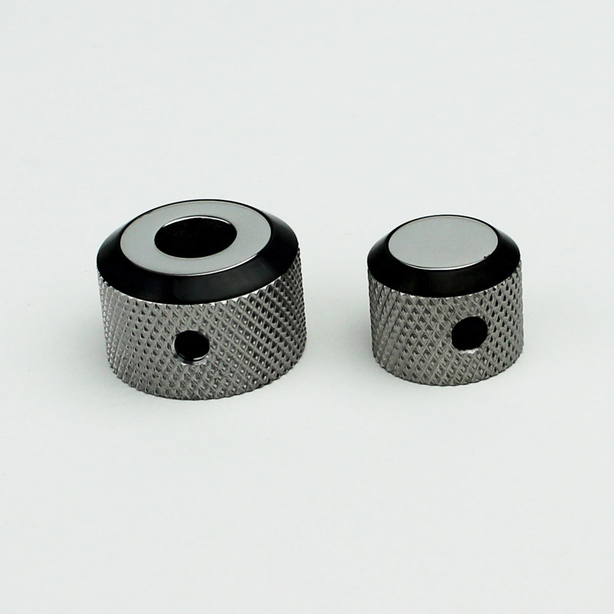 Dual Knurled Dome Control Knobs Dia. 6.4/8mm CNC Solid Brass for Guitar | Guyker