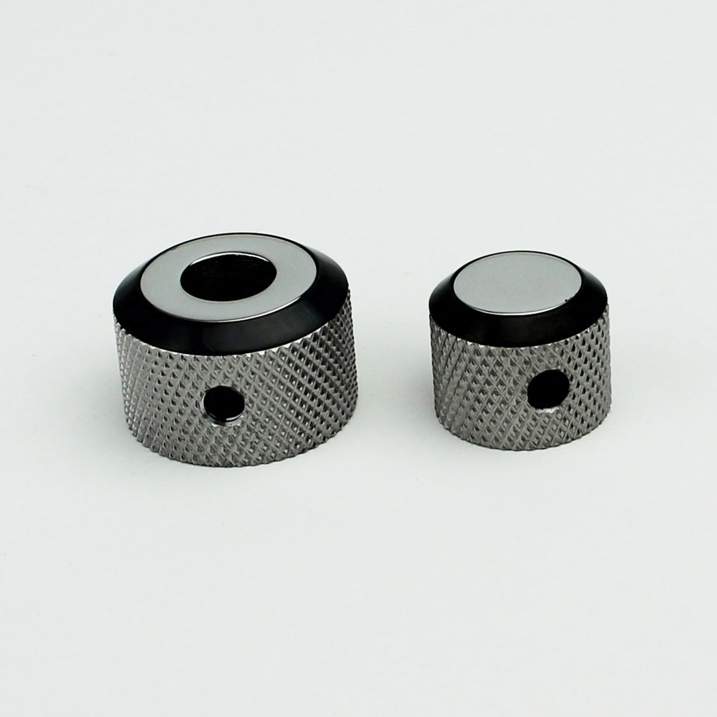 Dual Knurled Dome Control Knobs Dia. 6.4/8mm CNC Solid Brass for Guitar | Guyker