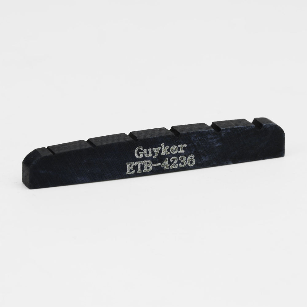 Black Bone Guitar Nut Flat Bottom Pre-Slotted for 6 String Guyker