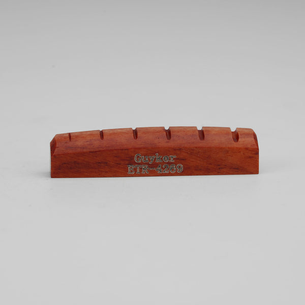 Red Bone Guitar Nut Flat Bottom Pre-Slotted for 6 String Guyker