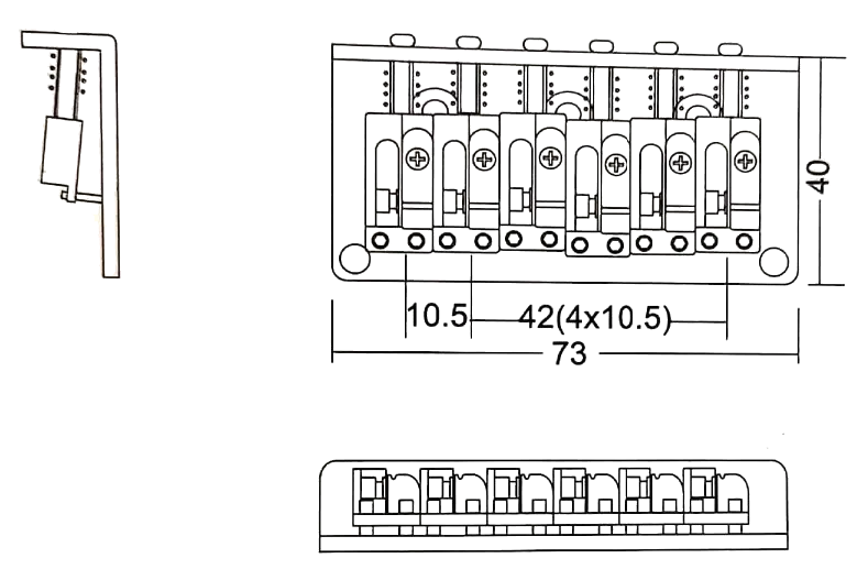 FB120 12-String Strato Type Bridge Chrome Electric Guitar Hardtail Bri