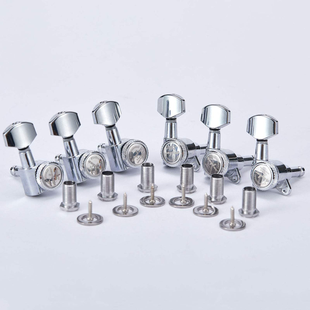 Guitar Locking Tuners 3R+3L Layout 1:18 Gear Precision Set Guyker
