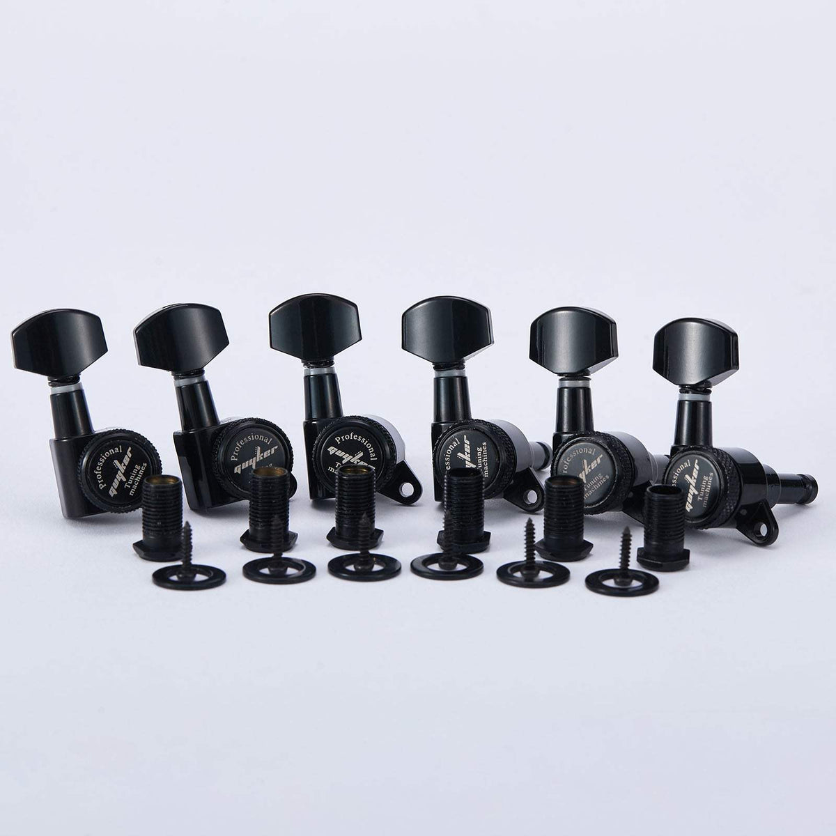 Guitar Locking Tuners 3R+3L Layout 1:18 Gear Precision Set Guyker