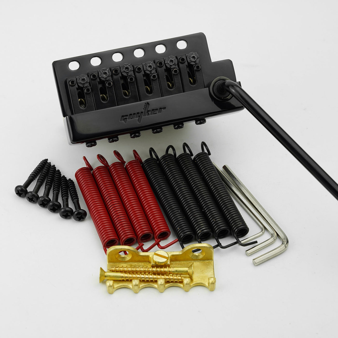Guyker GG1009A-S 6-Point Tremolo Bridge with Locking Saddles and Brass ...