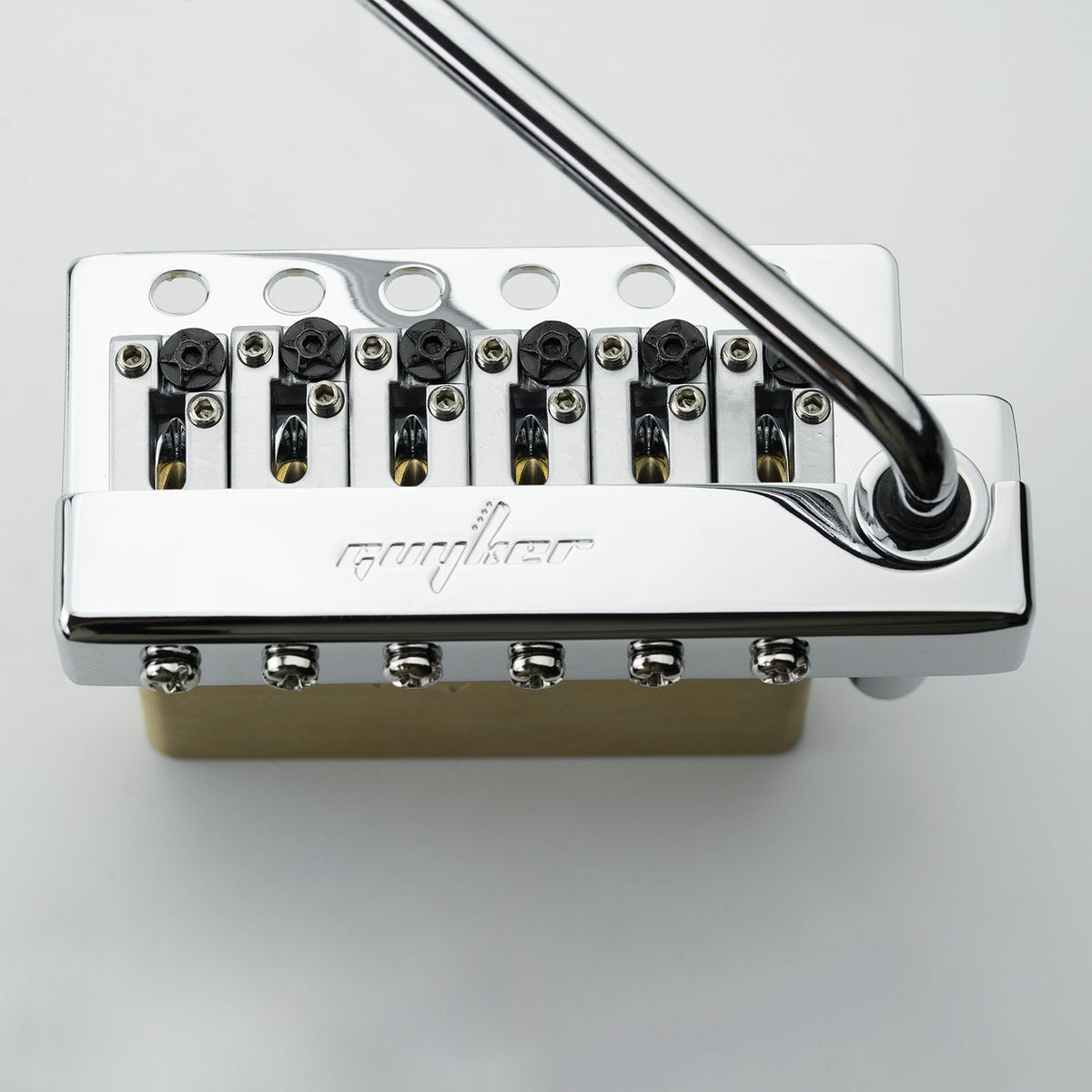 Guyker GG1009A-S 6-Point Tremolo Bridge with Locking Saddles and Brass ...