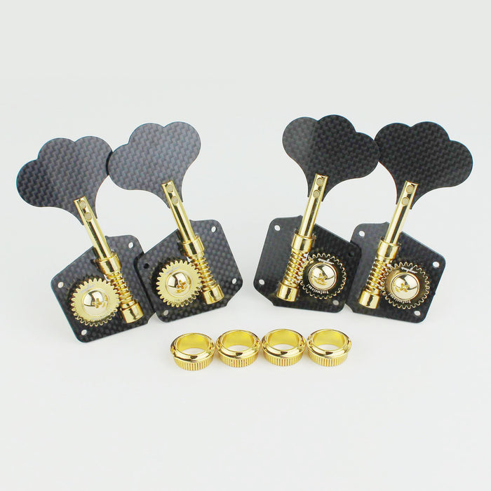 Carbon Fiber Bass Tuning Pegs 1:28 Gear Ratio Open Frame Guyker