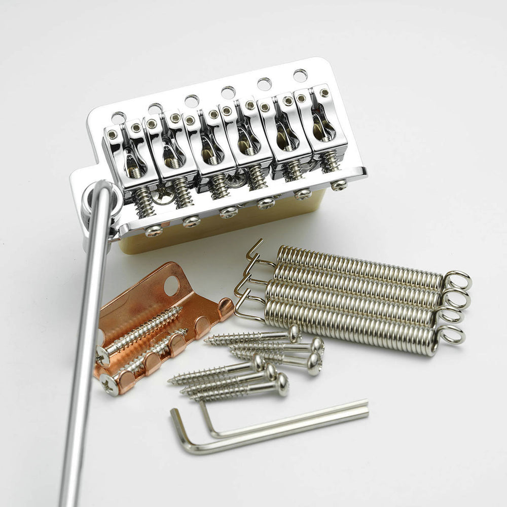 Left-Handed Guitar Tremolo Bridge with Roller Saddles String Spacing 10 ...