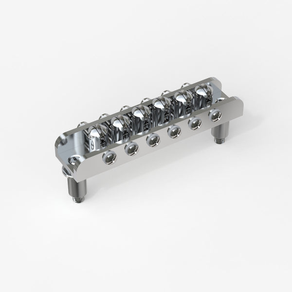 Mosrite Style Roller Bridge 6 String Brass Rollers Zinc Body Guyker