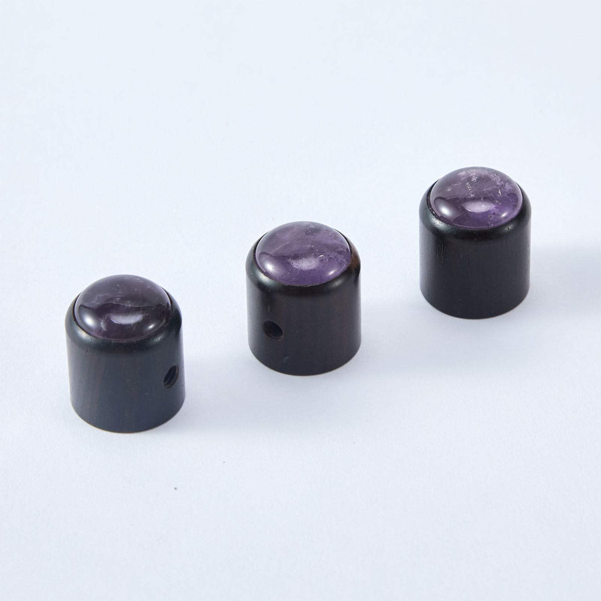 Natural Amethyst Stone Control Knobs Dia. 6mm for Guitar & Bass | Guyker