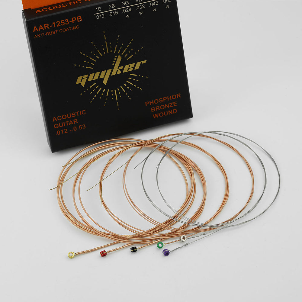 Phosphor Bronze Acoustic Guitar Strings with Anti-Rust Coating Guyker