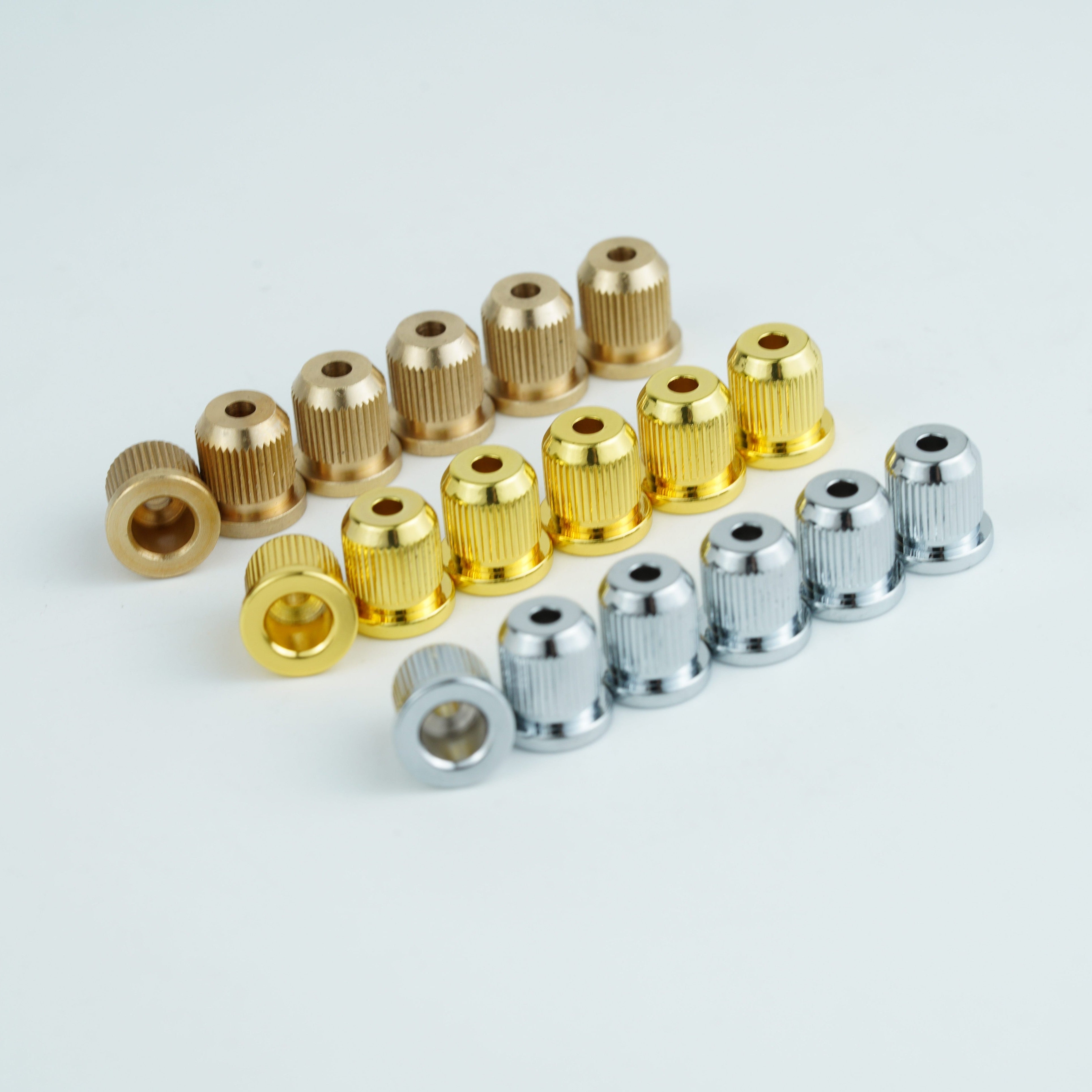 Guyker FB-01 Brass Guitar String Ferrules String Through Body Set of 6