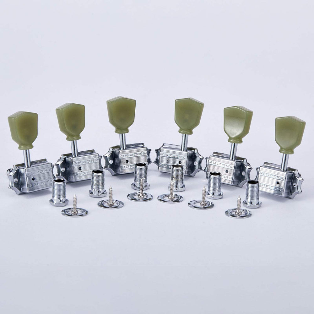 Vintage Style Guitar Tuning Pegs 3R+3L Machines Set | Guyker